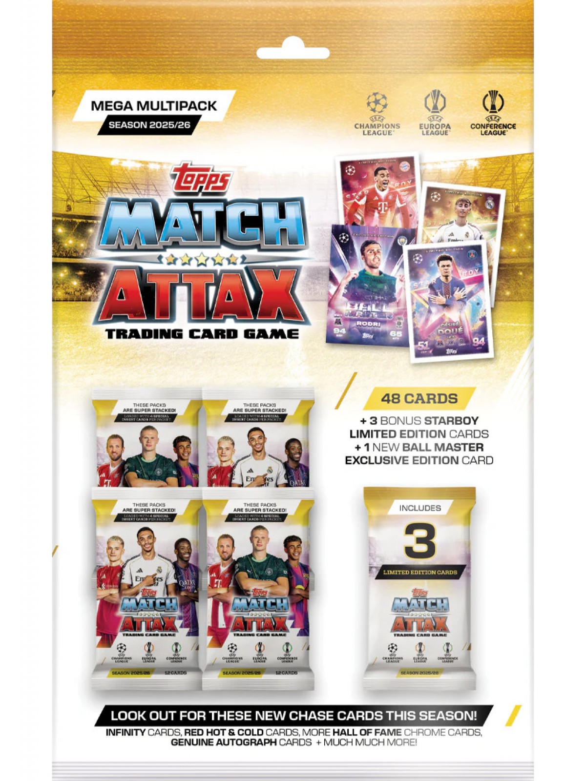 Topps UEFA Club Competitions Match Attax Cards 2025/26 Mega Multipack